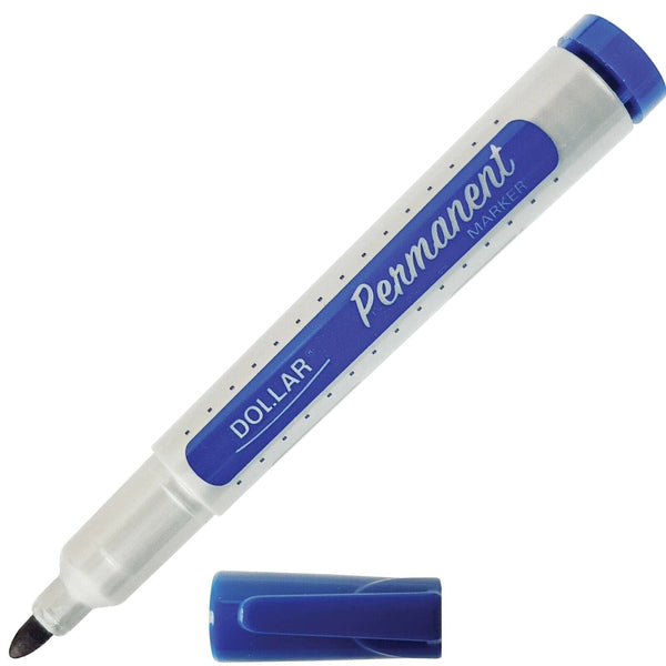 Dollar Permanent Marker Round Tip 1 pc blue – Dua Book Palace